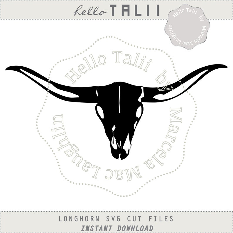 LONGHORN SKULL SVG Cut Files Bull Head Cow Skull Cattle Horns - Etsy