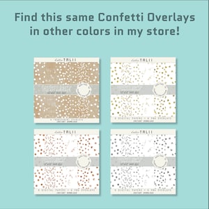 Gold CONFETTI Overlays Transparent PNG+ JPG Digital Papers- Confetti ...