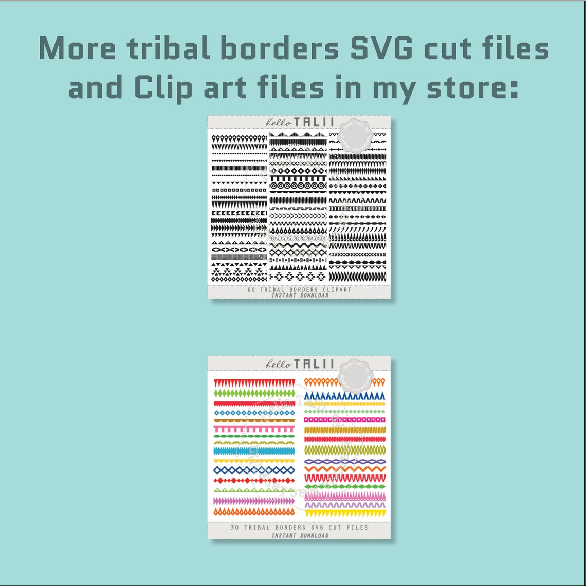 MOANA Tribal BORDERS Cut Files Svg Png Studio3 Dxf - Etsy