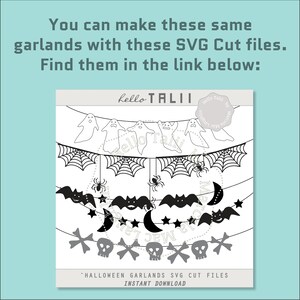 Halloween GARLANDS Clipart- Clip Art Garlands With Bats Phantoms ...