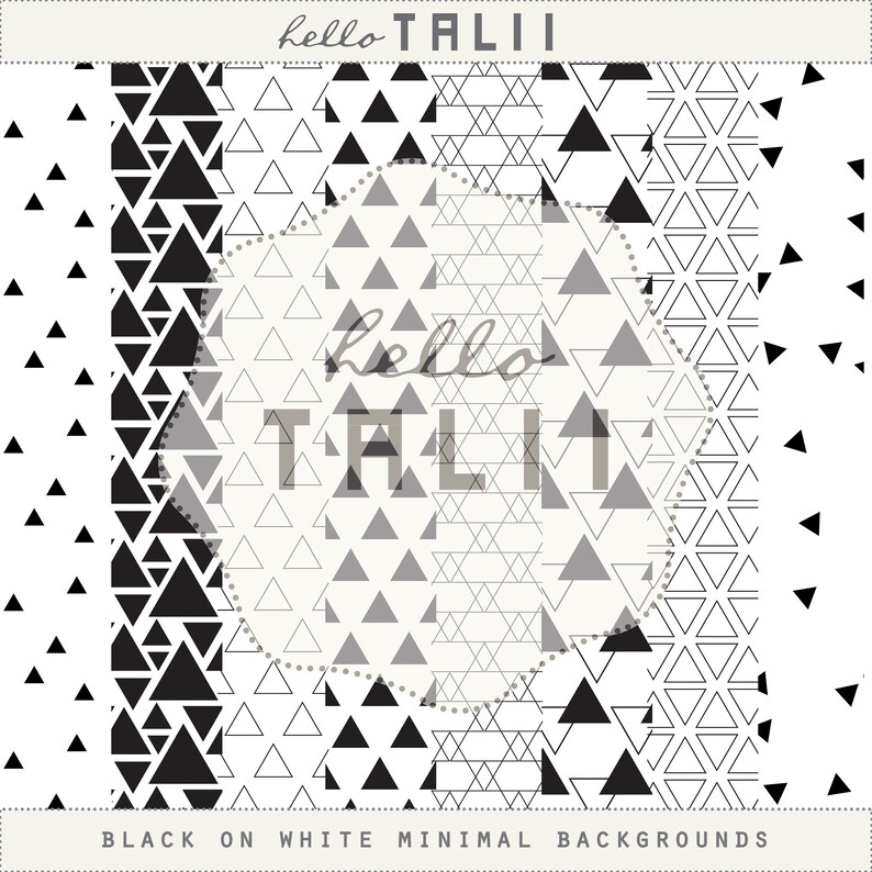 TRIANGLES Clipart Overlays Digital Paper Minimal Triangles | Etsy