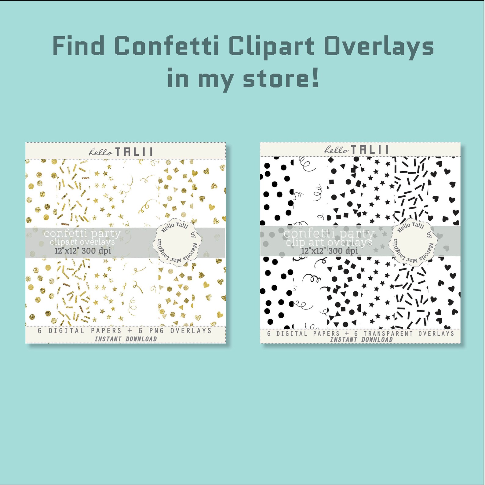 Green and Gold CONFETTI Digital Paper Christmas Glitter | Etsy