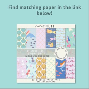 MERMAID CLIPART Little Mermaid Clipart Siren Digital Clip Art Under the ...