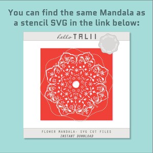 MANDALA SVG Cut File- DIGITAL Mandala With Flowers Embellishment ...