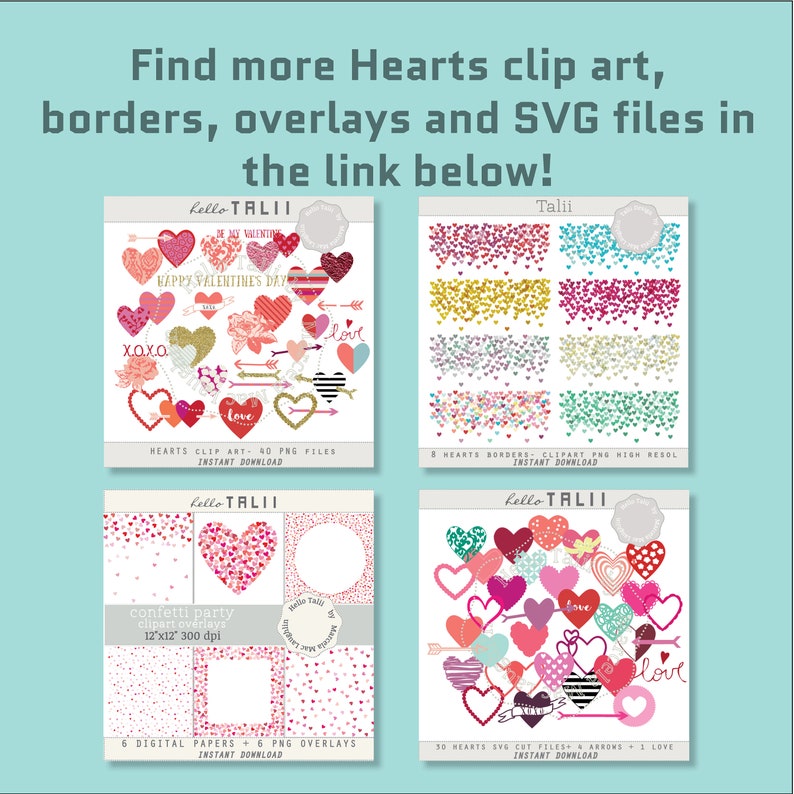 Valentines DAY Digital Paper Valentine's Day DOODLES | Etsy