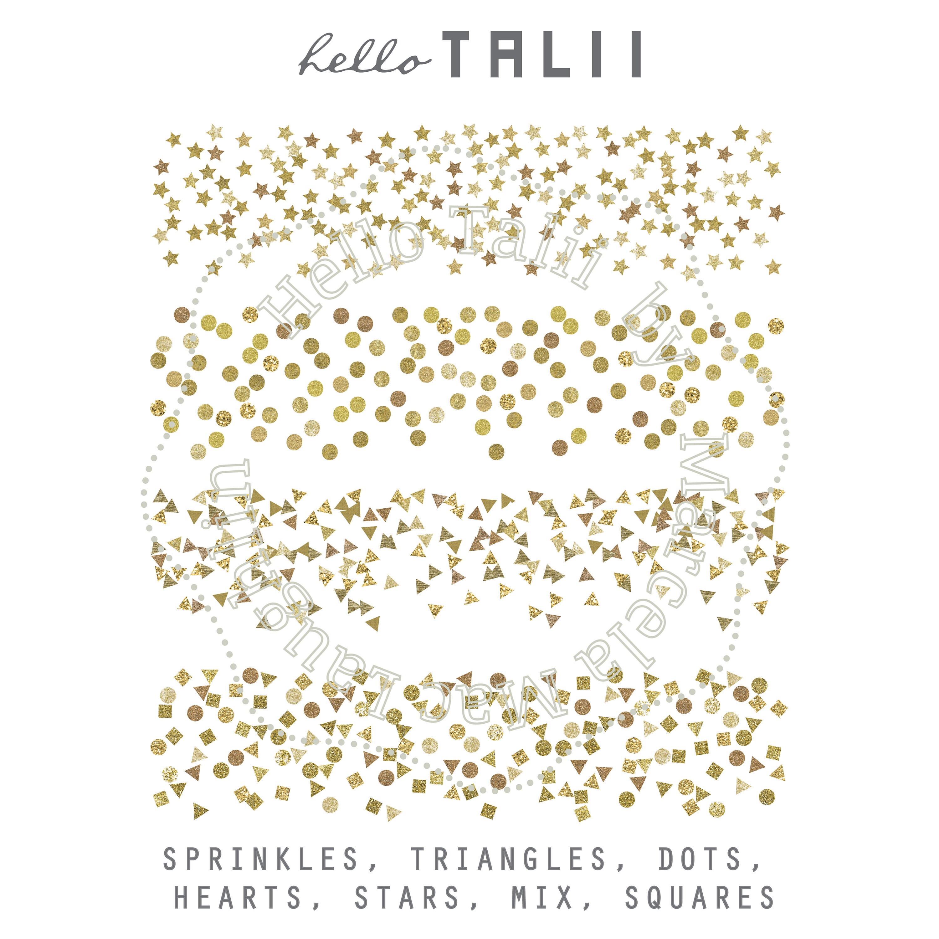 GOLD GLITTER BORDERS Clip Art 8 Digital Borders in Gold | Etsy