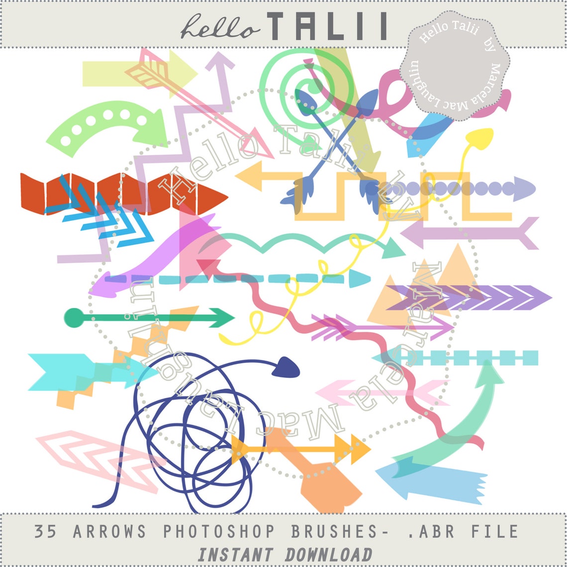 ARROWS Photoshop Brushes Digital PS Brushes High Quality ABR | Etsy