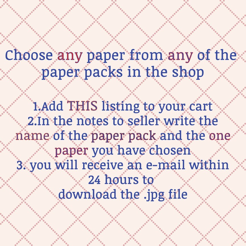ONE PAPER of Your Choice for 1 DOLLAR- Choose 1 Pattern or Texture ...