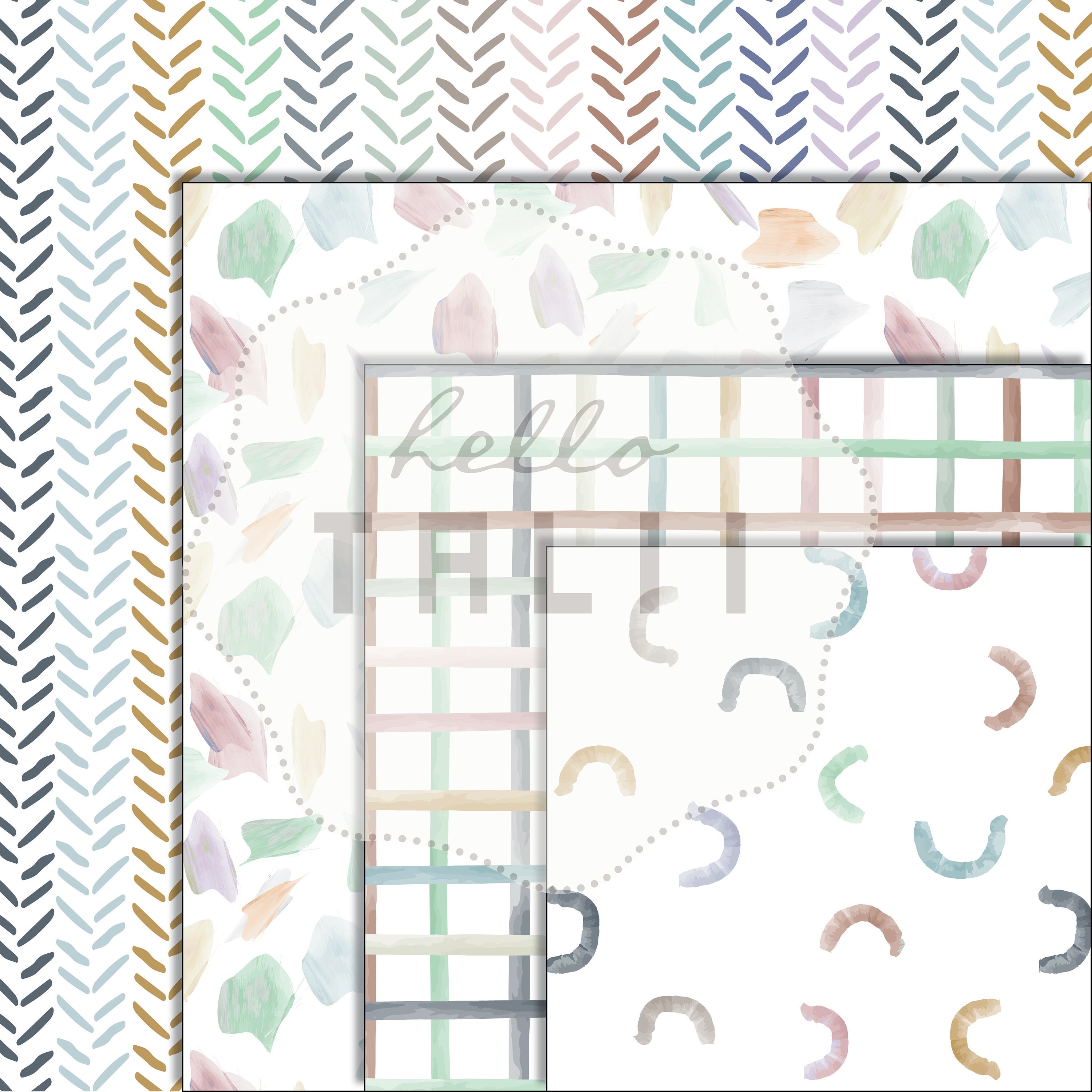 WATERCOLOR NEUTRAL COLORS Digital Paper Neutral and Pastel | Etsy