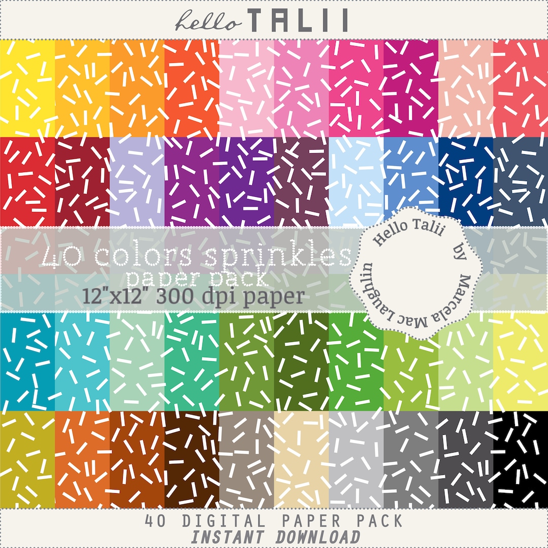 Sprinkles DIGITAL PAPER- Rainbow Sprinkles Backgrounds Bright and ...