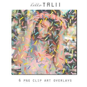 Confetti SPRINKLES Clipart Overlays- Pastel Confetti Digital Paper JPG+ ...