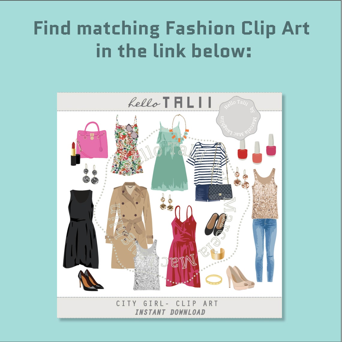Fashion Illustration Digital Paper CITY GIRLS FASHION Bags - Etsy