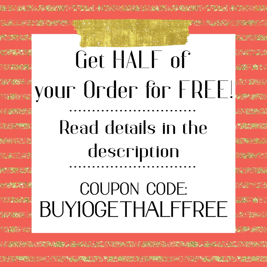 50% Discount Coupon- Buy 10 Items and Get HALF of Your Order for FREE ...