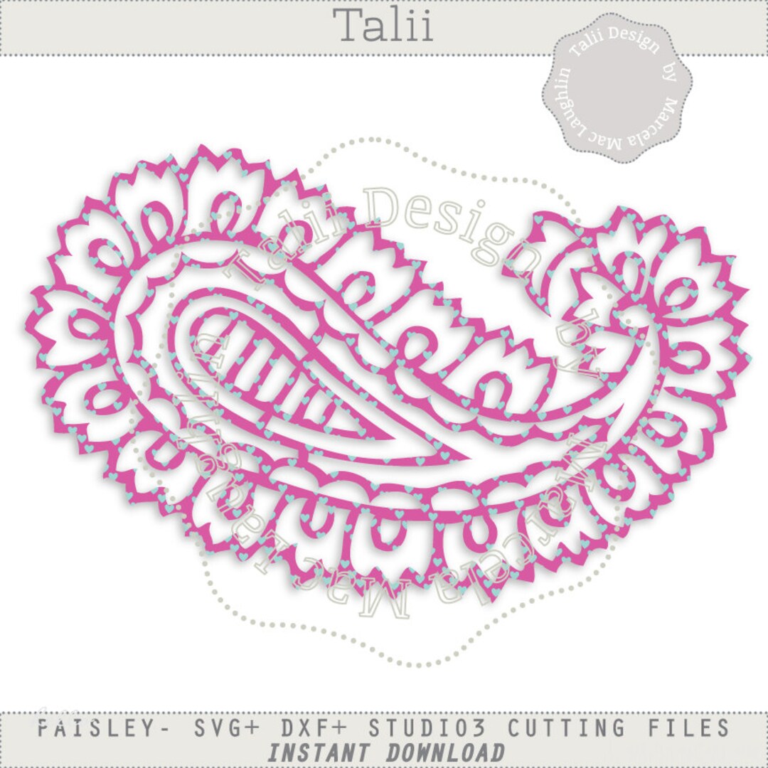 Paisley SVG CUT File- DIGITAL Paisley Indian Arabesque Flourish Svg ...