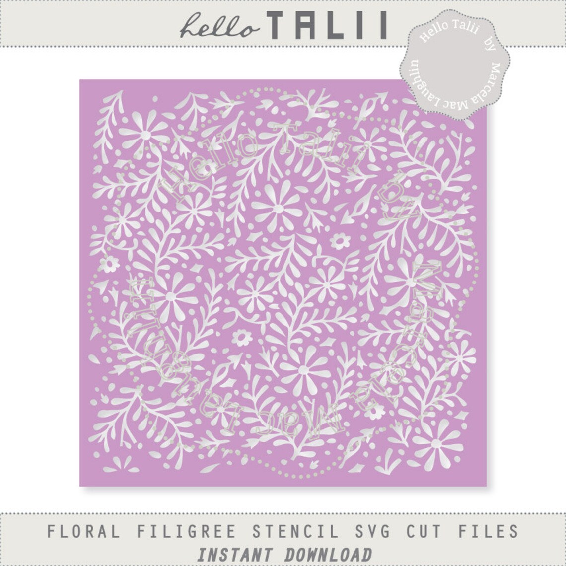 Flower Filigree DIY Stencil SVG File DIGITAL Cutting Files - Etsy