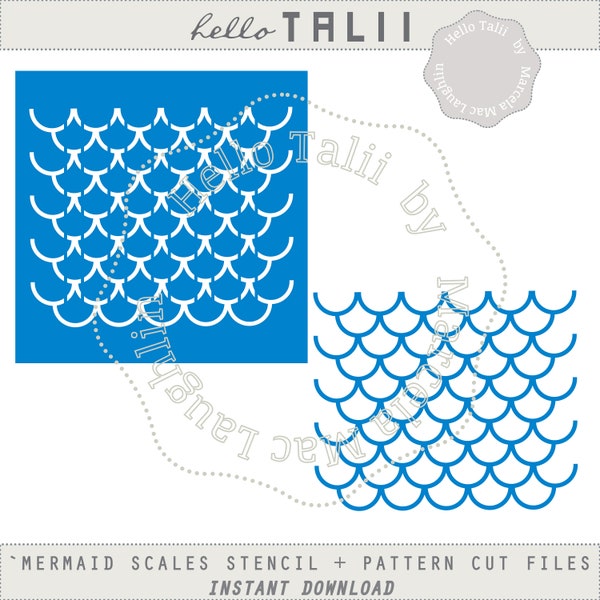 Fish Scale Stencil - Etsy