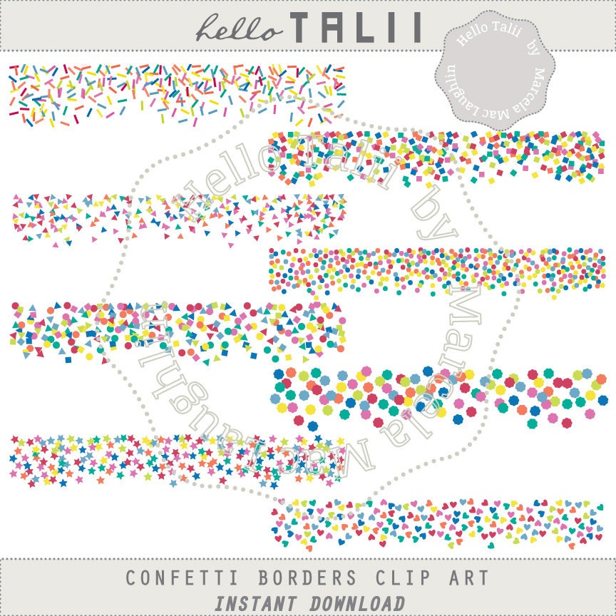 Confetti Top Border