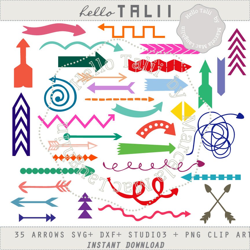 FLECHAS SVG archivos de Corte para Silhouette Cricut 35 Png | Etsy