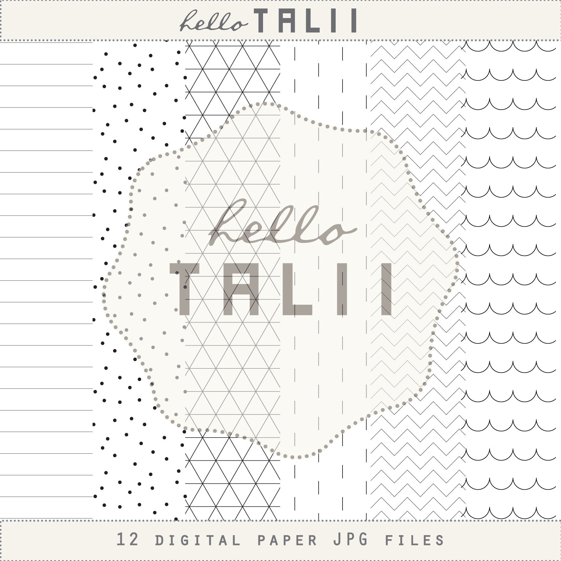 Black and White MINIMAL Digital Paper Clipart Overlays - Etsy