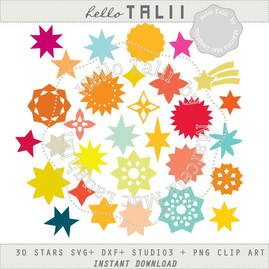 ESTRELLAS SVG Archivos de Corte Digital 30 estrellas de - Etsy México