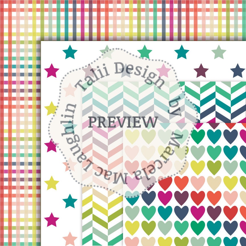 Rainbow Digital Paper RAINBOW BIRTHDAY Rainbow Colors Rainbow | Etsy