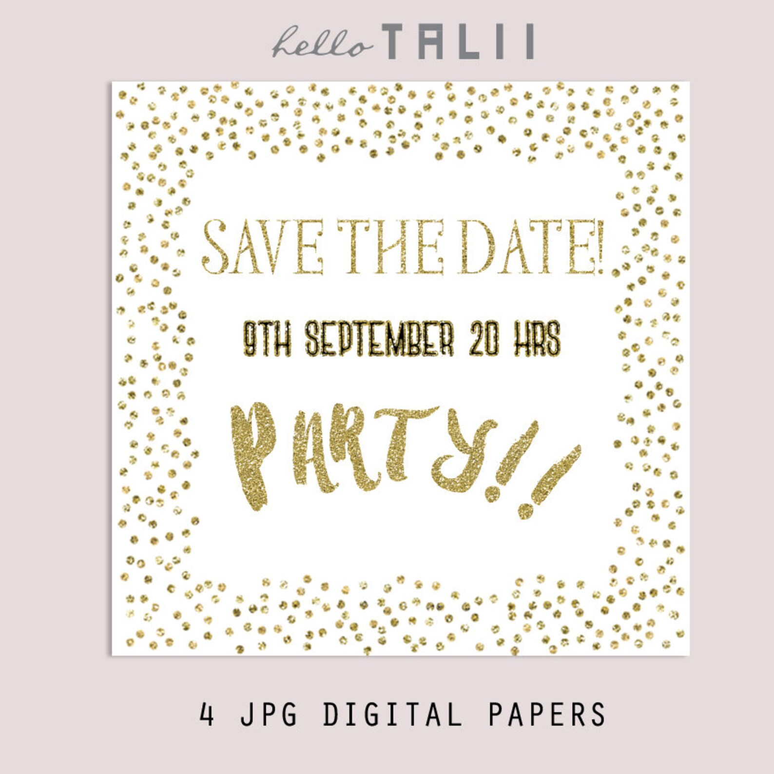 GOLD Confetti Frames Clip Art Digital Papers PNG gold | Etsy