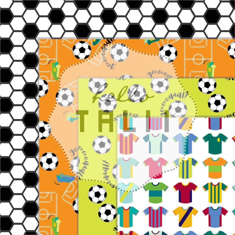 SOCCER Digital Paper World Cup Soccer Backgrounds Football - Etsy.de