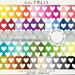 HEARTS Digital Paper Rainbow Color Hearts Backgrounds Bright Pastel Big ...