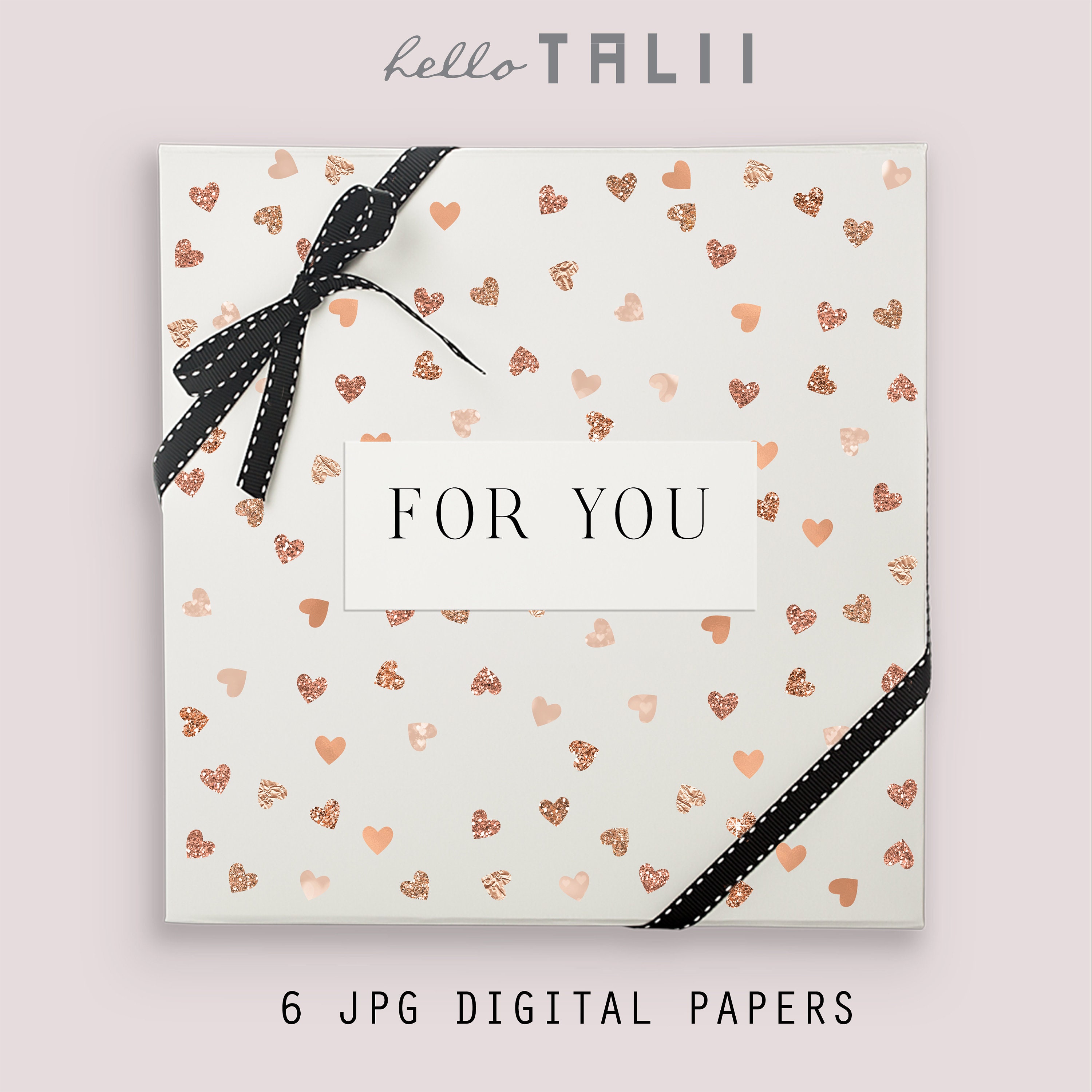 Rose Gold HEARTS Clipart Overlays Confetti Copper Hearts | Etsy