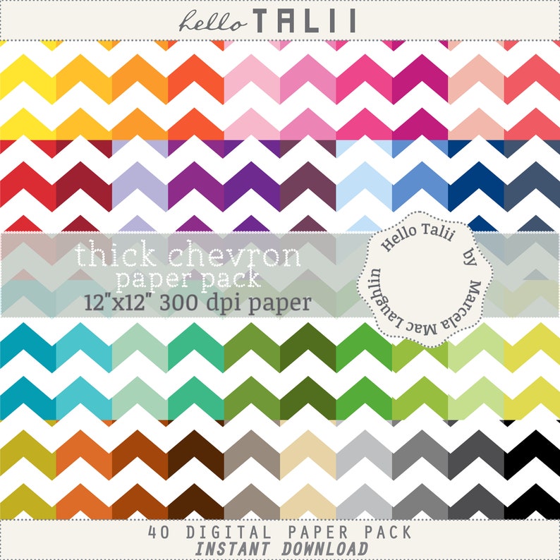 Thick CHEVRON DIGITAL Paper Big Thick Chevron Backgrounds - Etsy