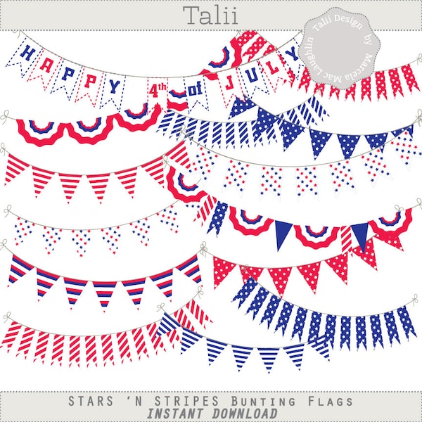 Patriotic Bunting - Etsy