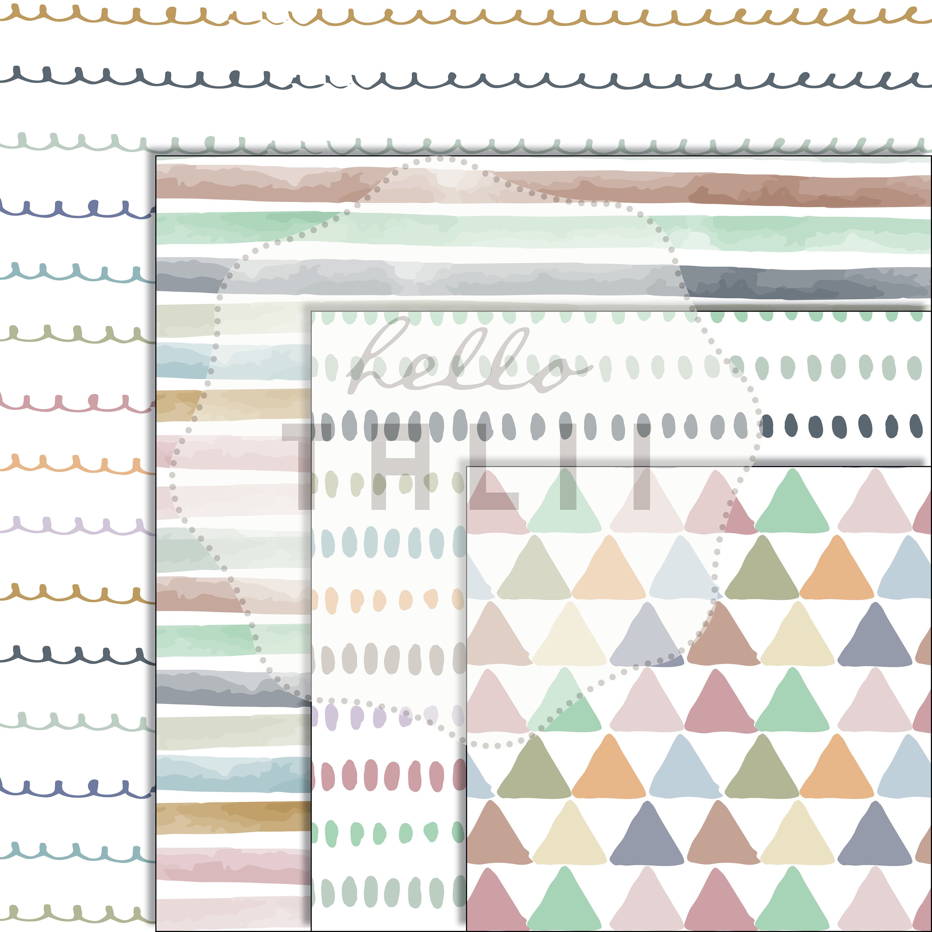 WATERCOLOR NEUTRAL COLORS Digital Paper Neutral and Pastel | Etsy