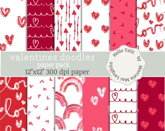 Blush Pink Candy Heart Digital Paper, Valentine Digital Paper ...