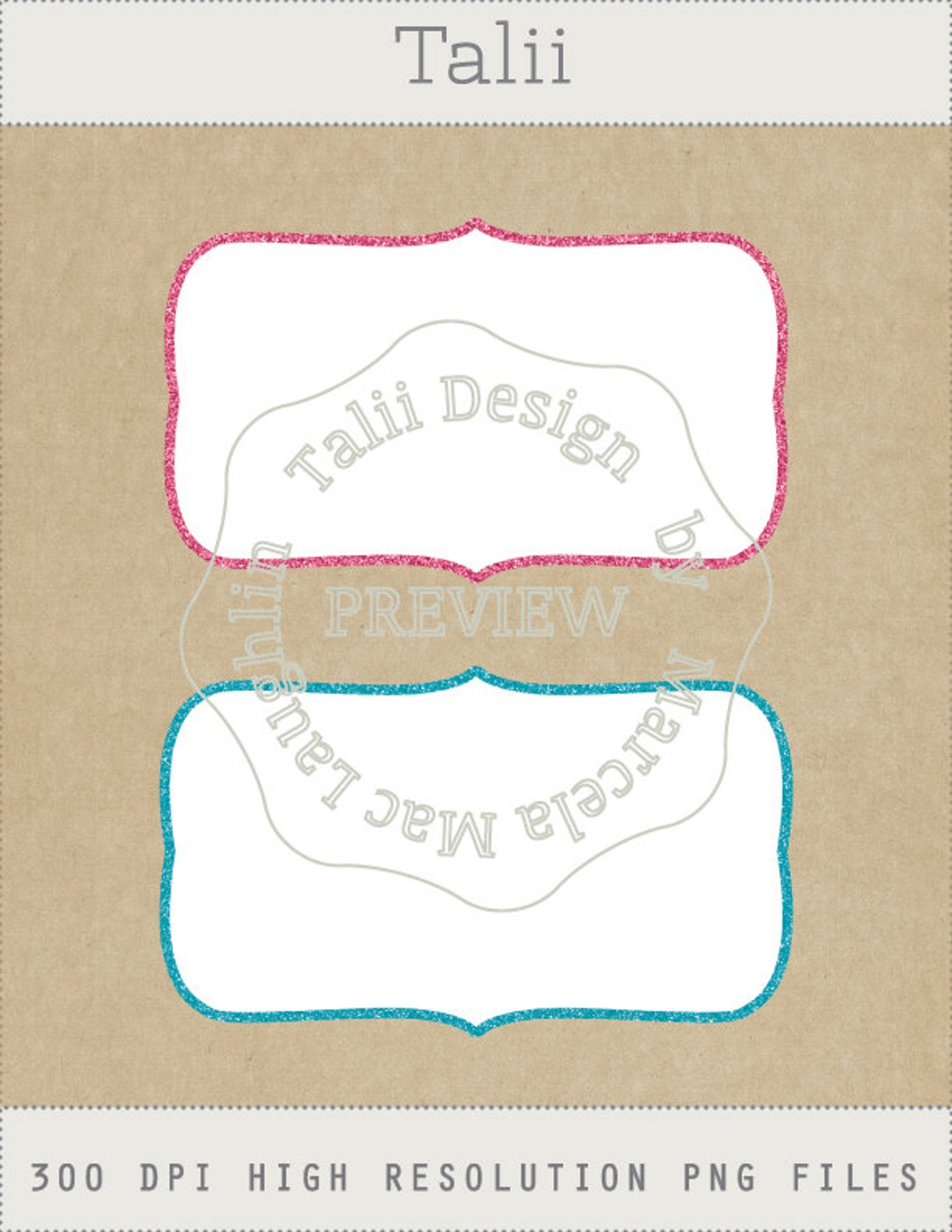 Glitter Frames CLIP ART 15 White Labels With Glitter Border | Etsy