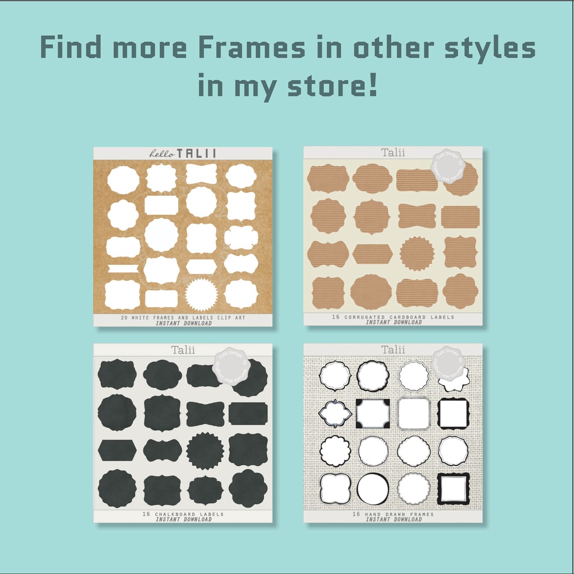 Photoshop Brush FRAMES PHOTOSHOP Brushes 30 Vintage Frames - Etsy