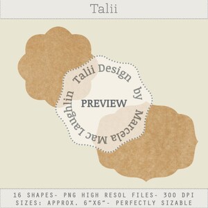 Kraft Paper Labels CLIP ART SET- 16 Vintage Labels Frames Tags Kraft ...