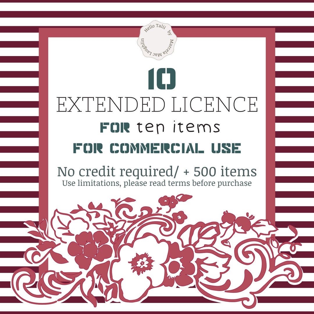 10 EXTENDED LICENSES for Commercial Use Add-on- No Credit Required ...