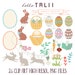 HAPPY EASTER BUNDLE Clip Art + Digital Paper- Easter Graphics Easter ...