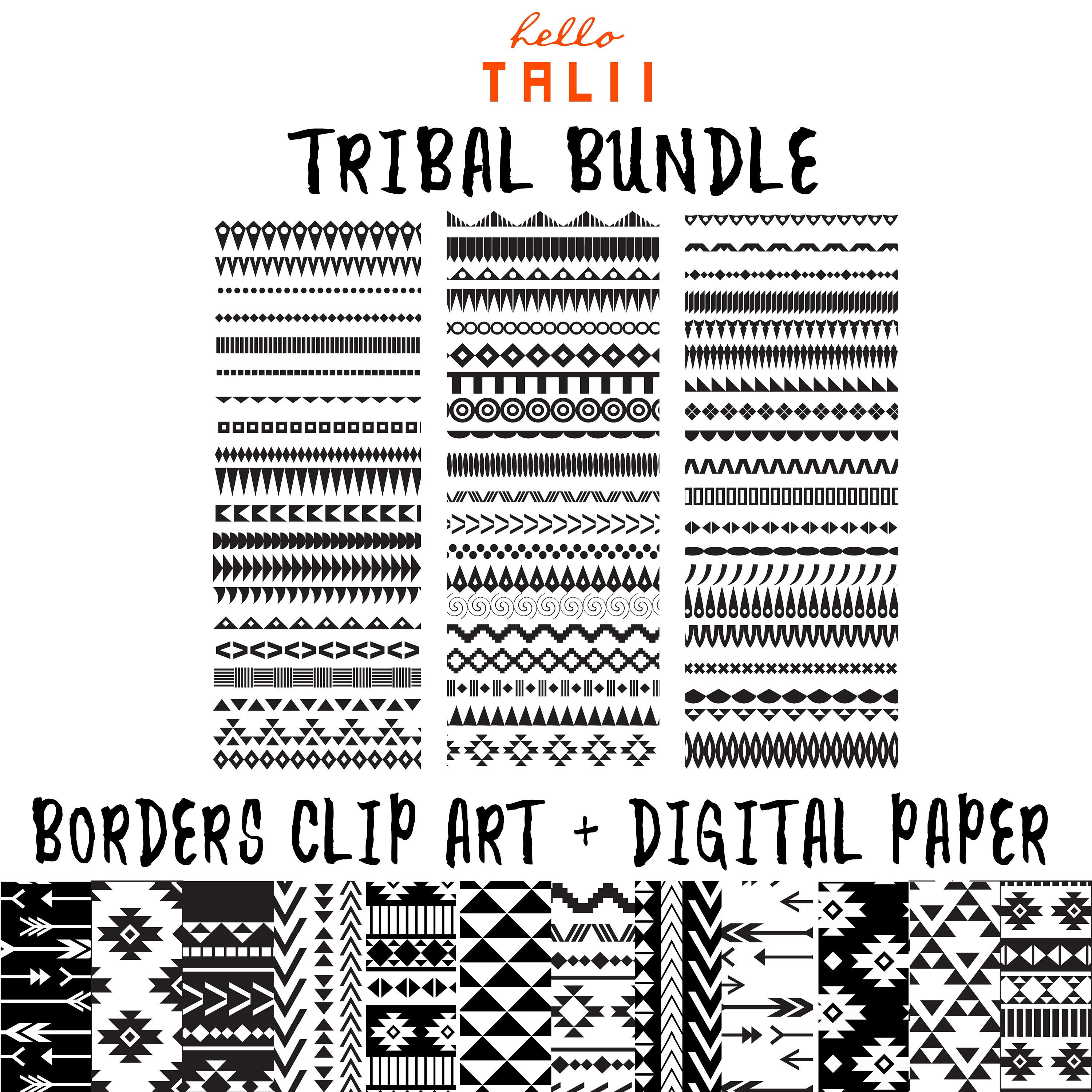 Tribal Patterns Black And White