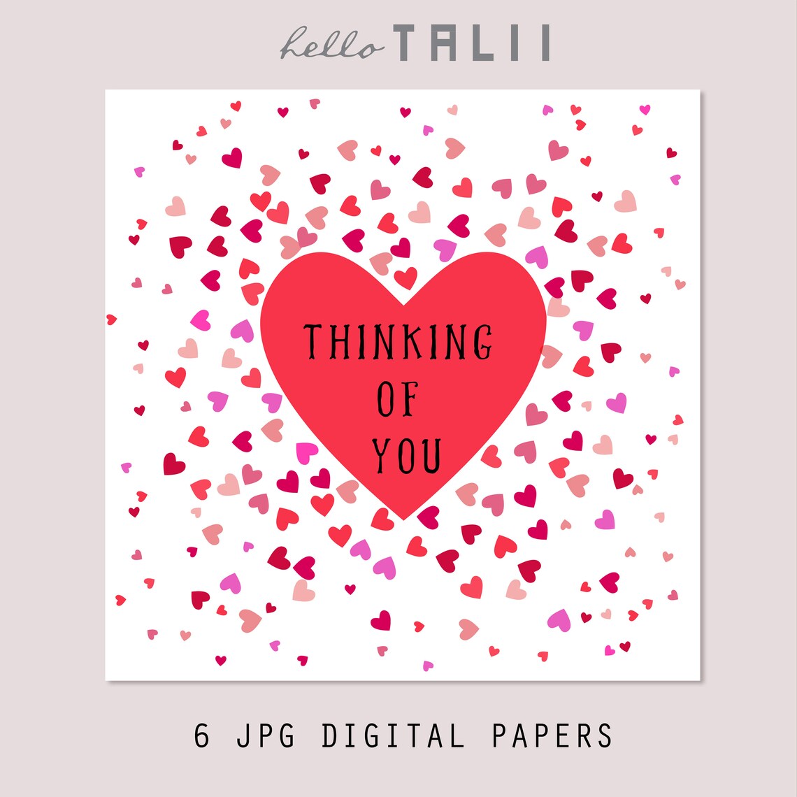 RED HEARTS Clipart Overlays- Transparent PNG + White Digital Papers ...
