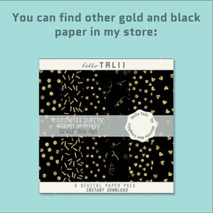 BLACK and GOLD Digital Paper Gold Glitter and Black Backgrounds Party ...