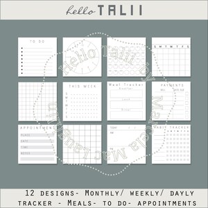 STICKY NOTES Printable + Template- 3x3" Square Collage Sheet Assorted ...