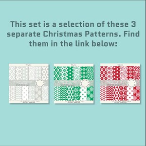 Christmas Digital Paper red and Green MERRY CHRISTMAS Patterns Ikat ...