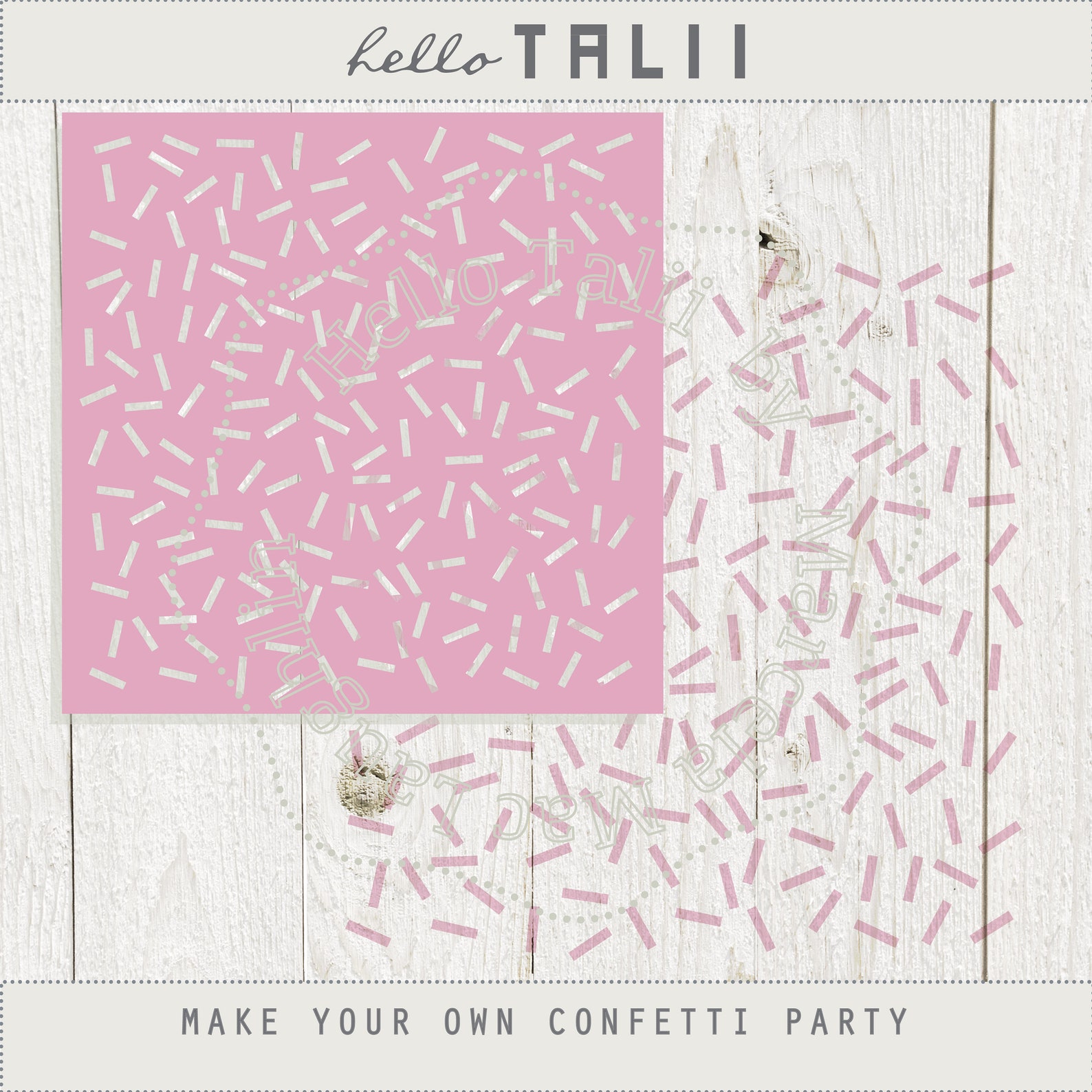 CONFETTI Digital Stencils SVG Cut Files 4 Confetti Party DIY | Etsy