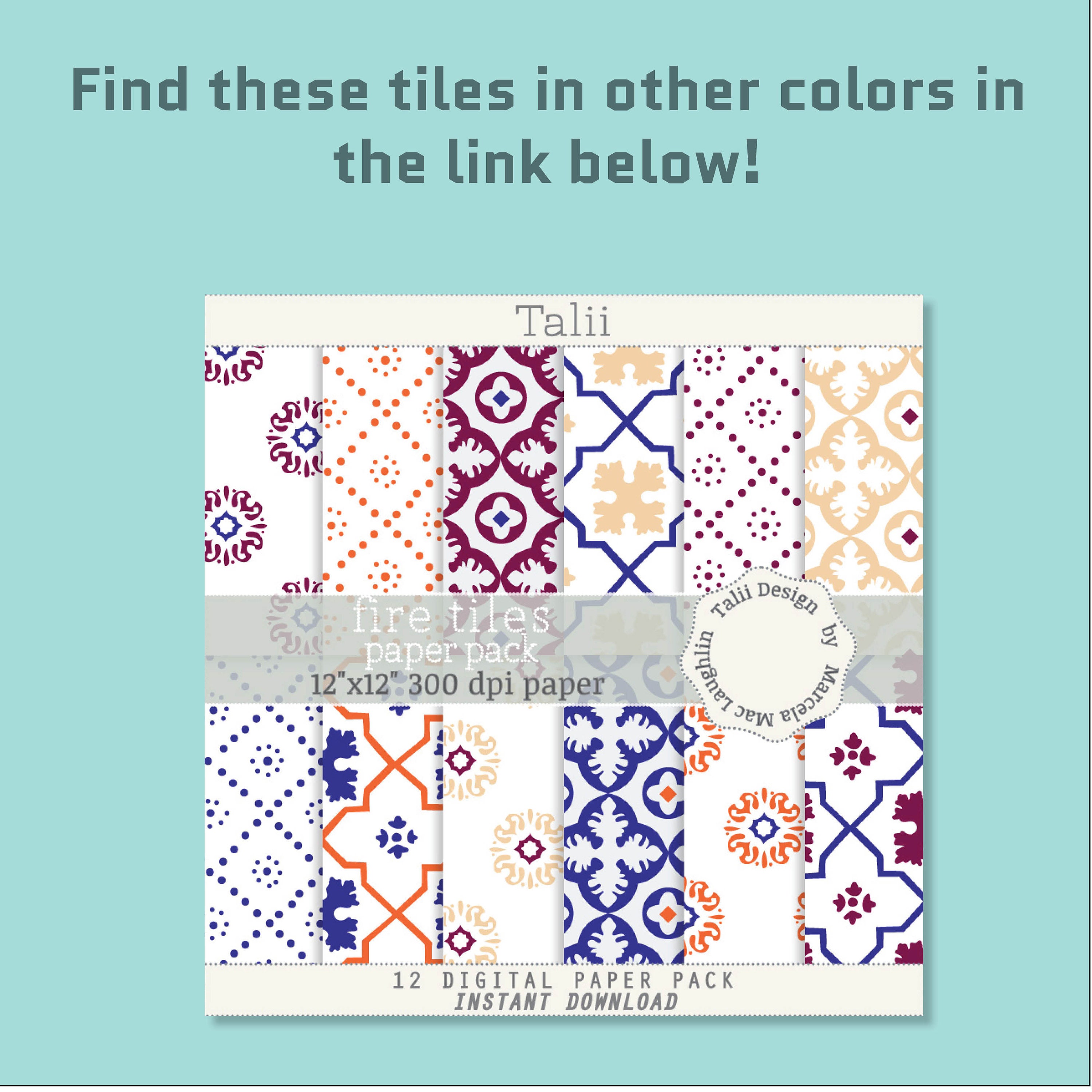 White Tiles DIGITAL PAPER- Moroccan Trellis Vintage Tiles Background ...