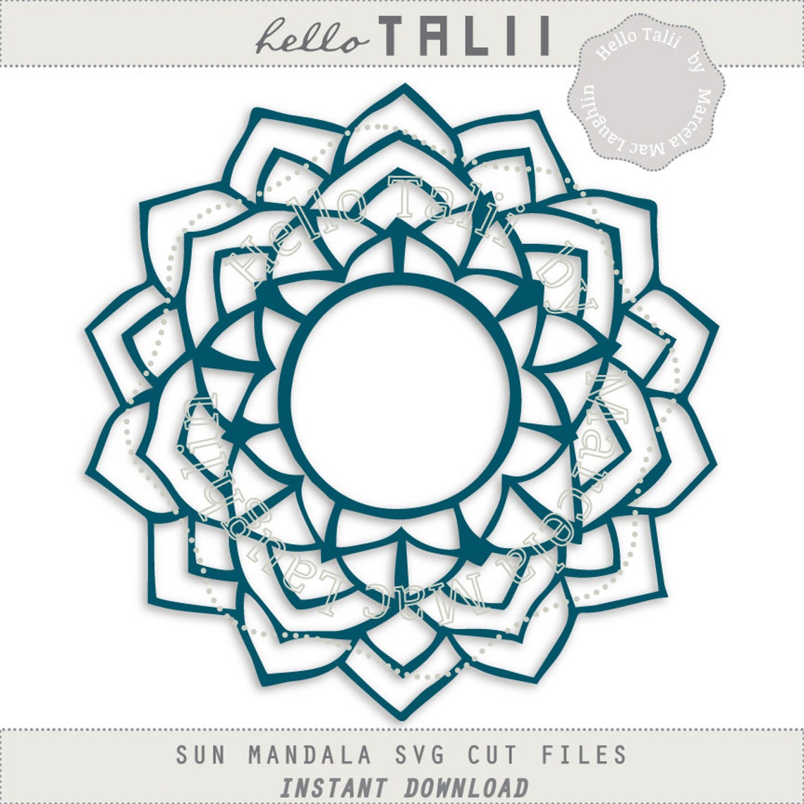 Round MANDALA SVG Cut File Png Clipart Dxf Studio3 for - Etsy