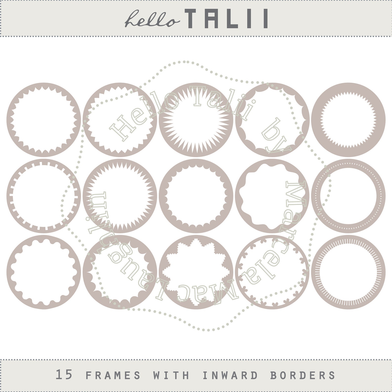 Round Frames SVG Cutting Files: Svg + Png + Eps + Dxf for Silhouette ...