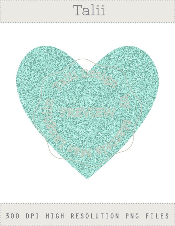 Glitter Hearts Clip Art 16 CLIPART HEARTS Glitter Style | Etsy