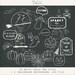 Halloween Clipart 50 CHALKBOARD HALLOWEEN Clipart Files 1 - Etsy
