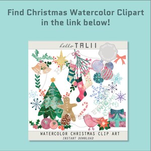 WATERCOLOR CHRISTMAS Digital Paper- Handpainted Watercolor Patterns ...
